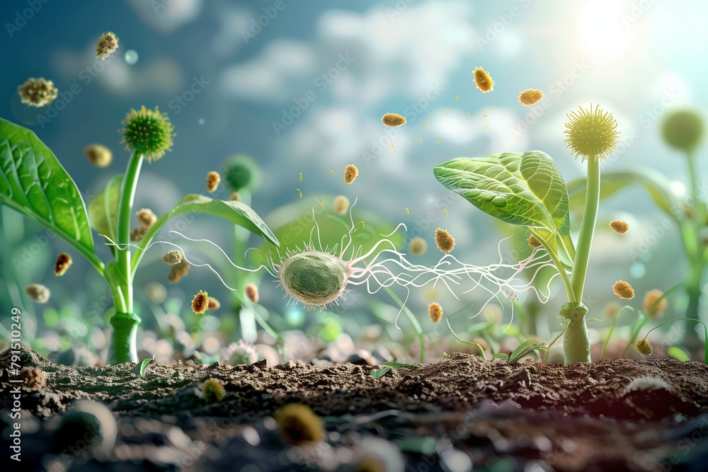 a visual representation of seedling diseases, showcasing common ...