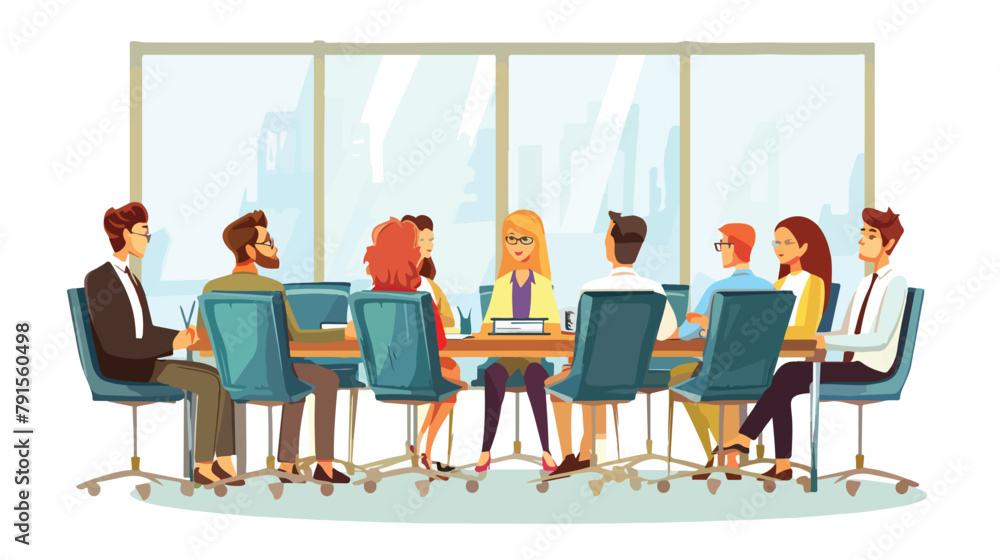 Board of Directors. Vector cartoon illustration in a เวกเตอร์สต็อก ...