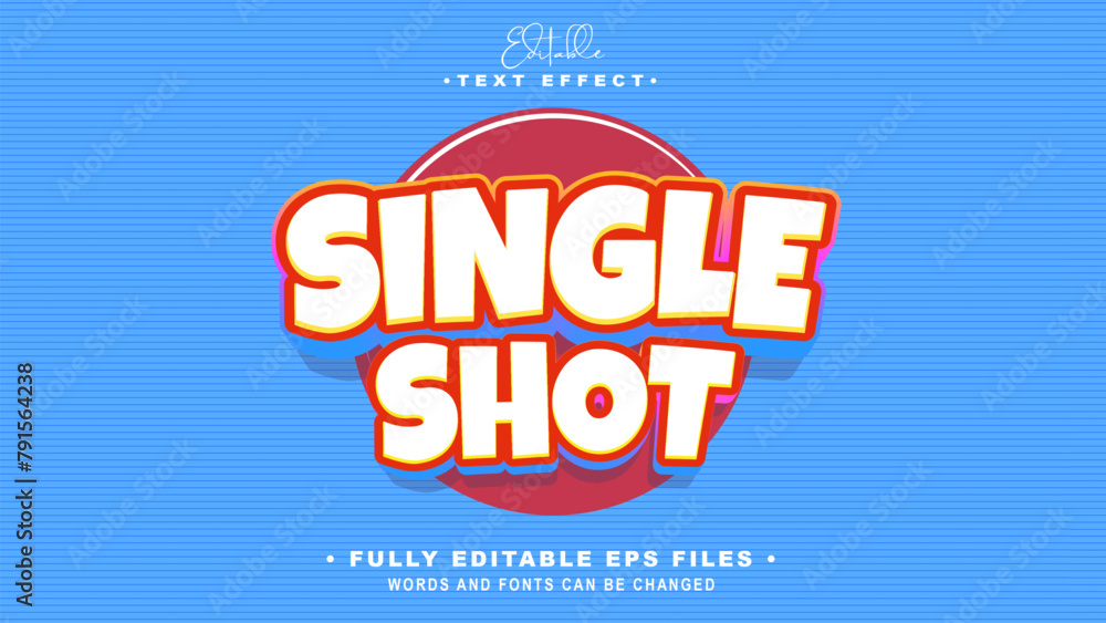 editable single shot text effect.typhography logo Stock Vector | Adobe ...