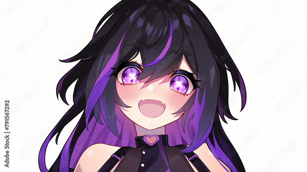 vtuber emotes. vtubers varied expressions. happy emote Stock ...