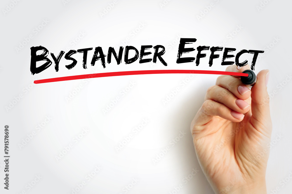 Bystander Effect ( social psychological theory) occurs when the ...