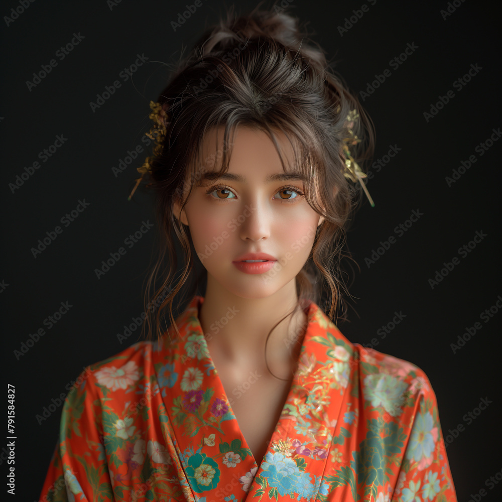 Portraits of people, straight faces, various nationalities, ages, half ...