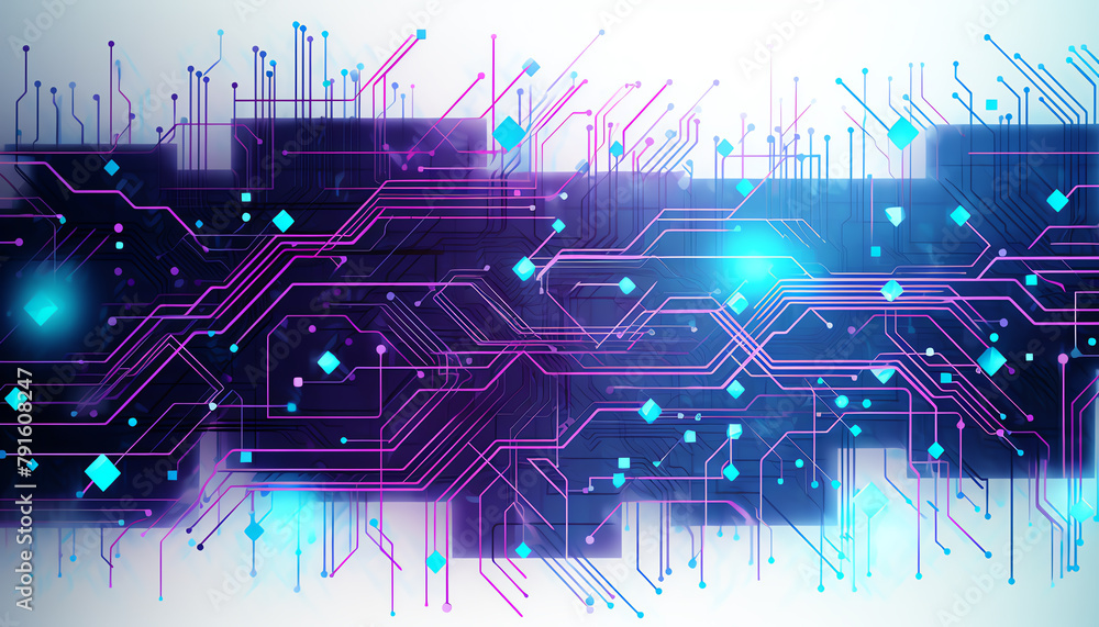 Dynamic abstract CPU theme wallpaper with a vibrant burst of circuit ...