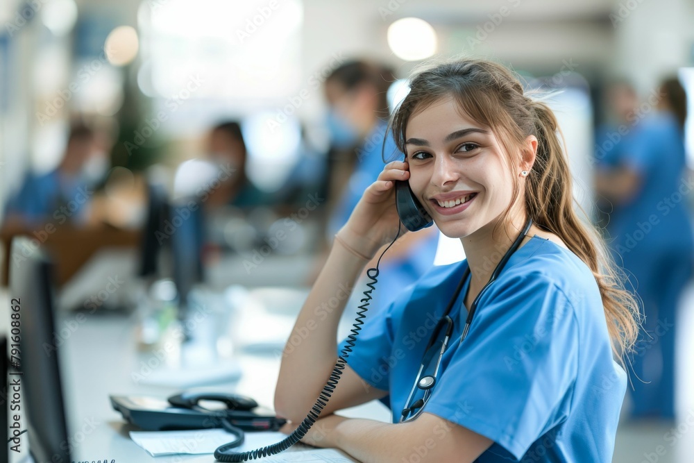 medicine, technology and healthcare concept - female doctor or nurse ...