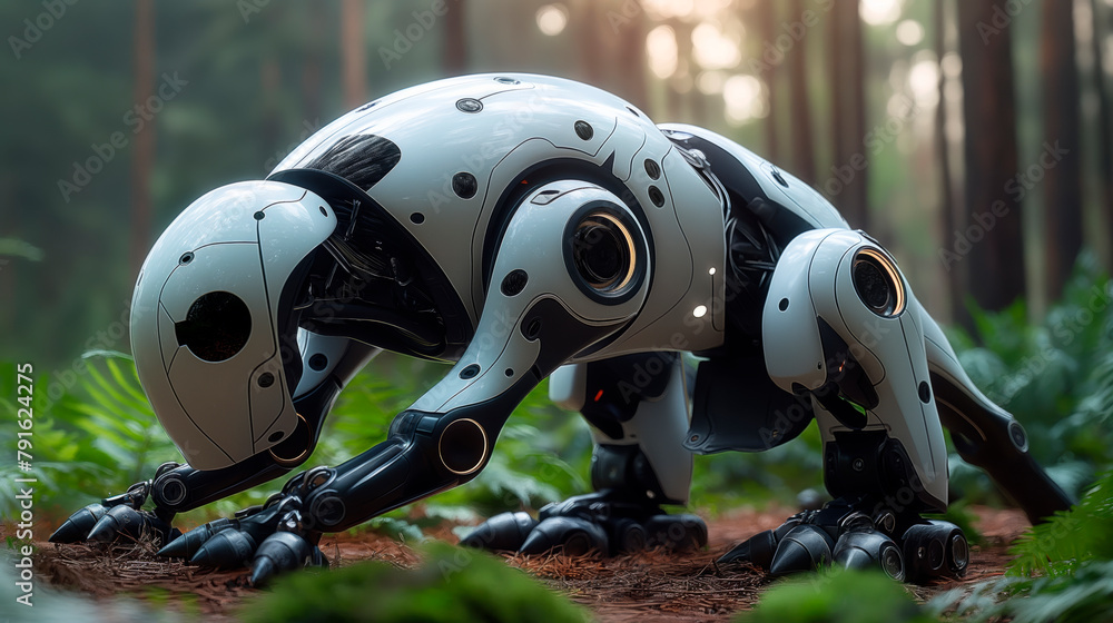 Robotic creature designed for forest exploration, mimics wildlife ...
