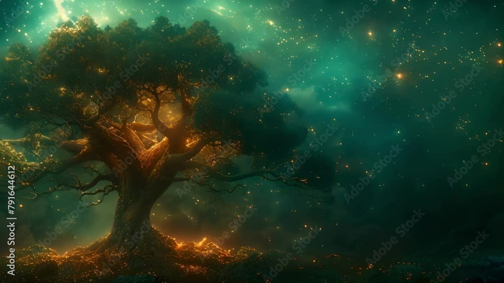 Cosmic Life Tree - A Minimalist Ode to Norse Mythology. Concept ...