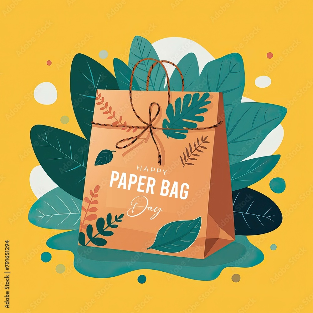 Paper Bag Day, Post, National Paper Bag Day, Vector, Paper Bag Day ...
