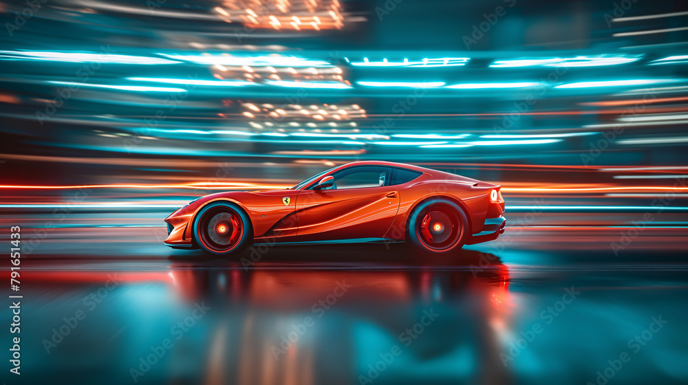 Images of exciting sports car moments Create dynamic motion effects ...