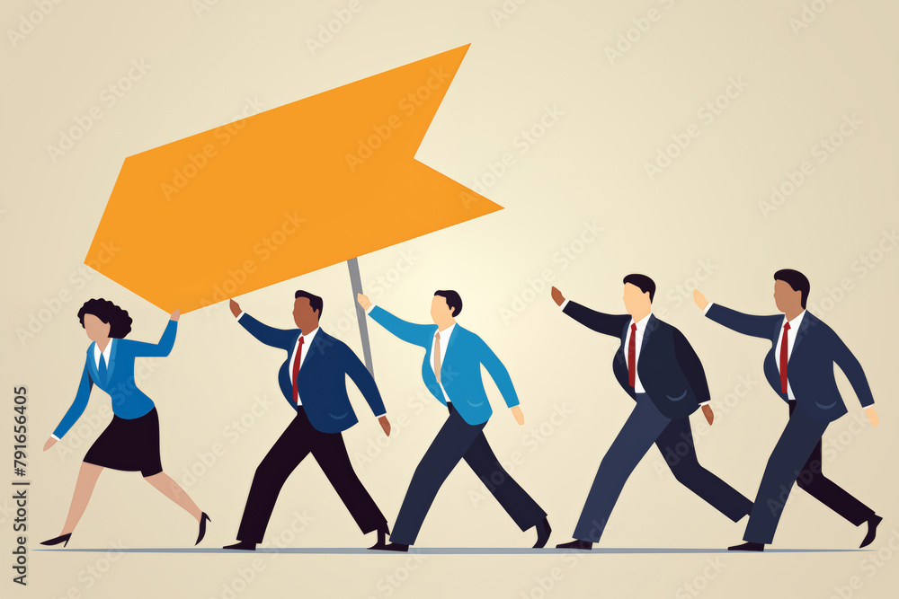 Business graphic vector modern style illustration of a business person ...