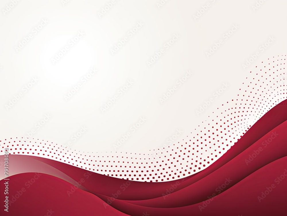 Maroon and white vector halftone background with dots in wave shape ...
