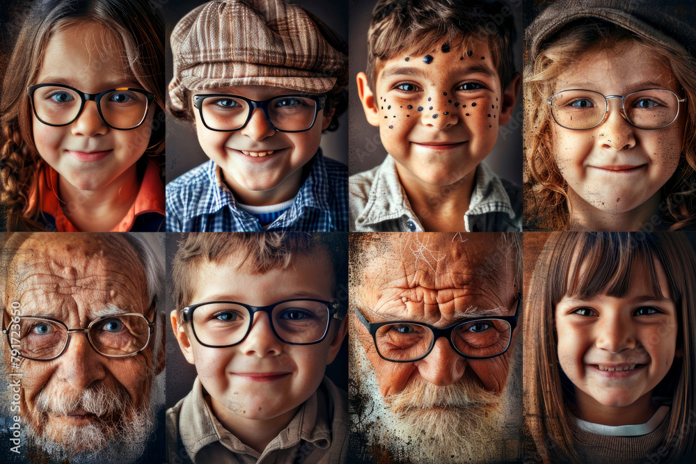 Model faces of different nationalities, genders and ages Stock Photo ...