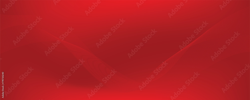 Abstract red gradient background with waves. Modern banner design ...