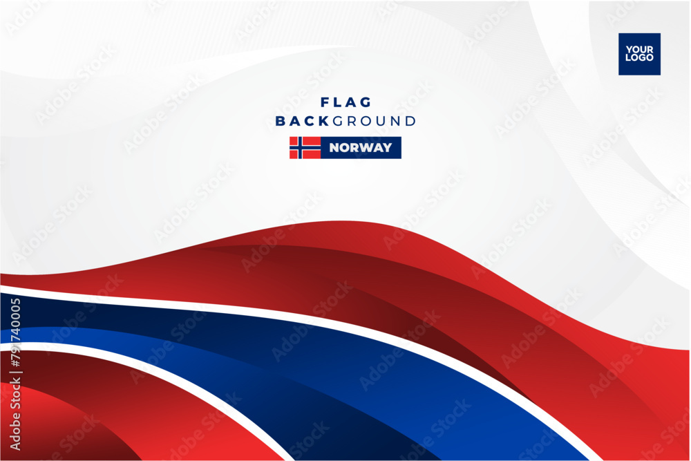 Norway curve flag background for posters, flyers, banners, websites and ...