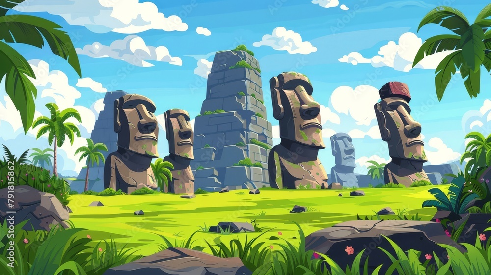 An ancient Mayan pyramid and a moai statue have been found on Easter ...