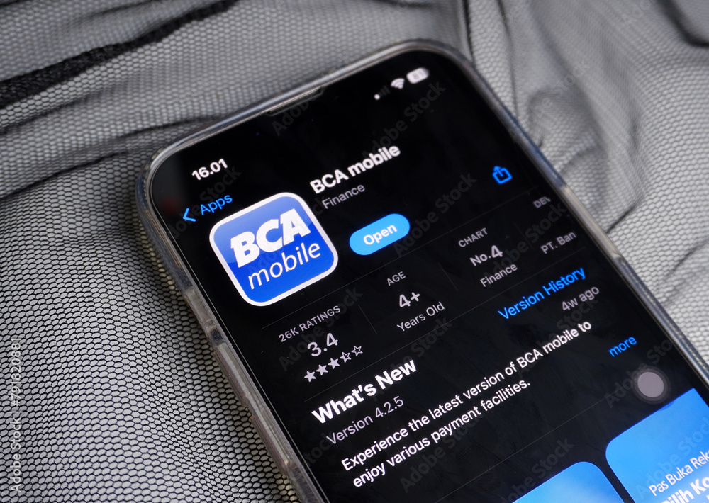 Jakarta, Indonesia - April 22th, 2024 - BCA Mobile finance banking app ...