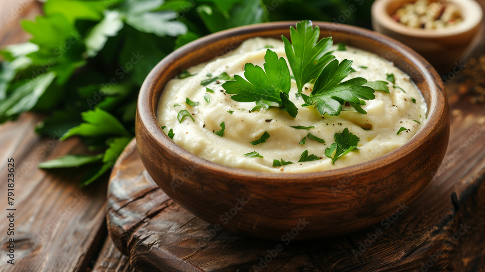 Bechamel sauce is being lusciously poured, showcasing its creamy ...