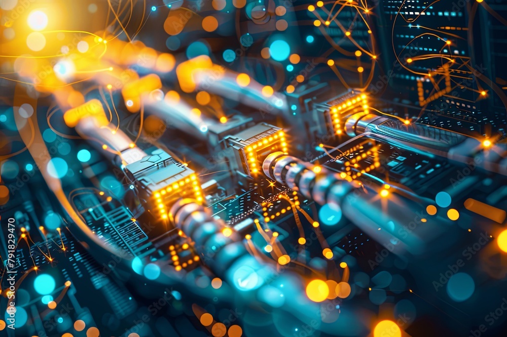 Network connectivity-themed images highlighting the reliability and ...