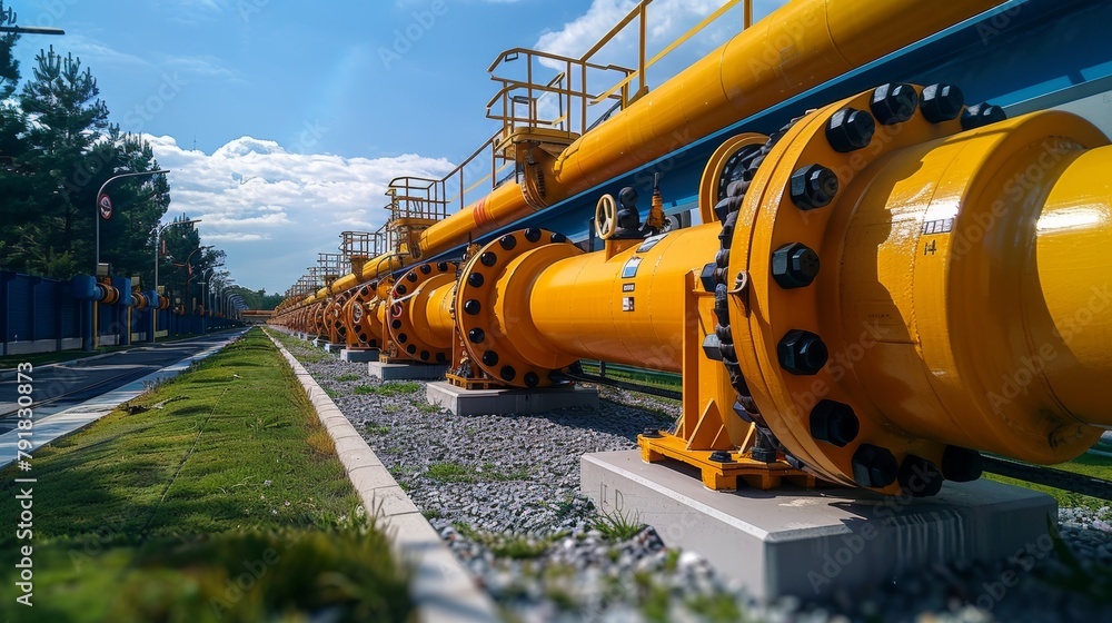 Natural gas distribution network Stock Photo | Adobe Stock