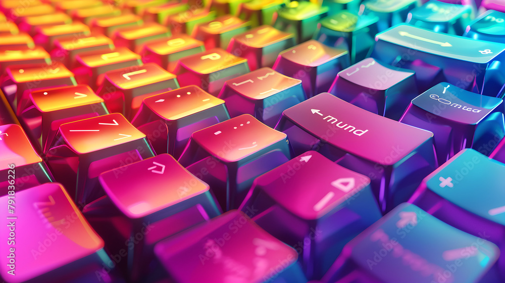 Informative and Vibrant Infographic Detailing Essential Qwerty Keyboard ...