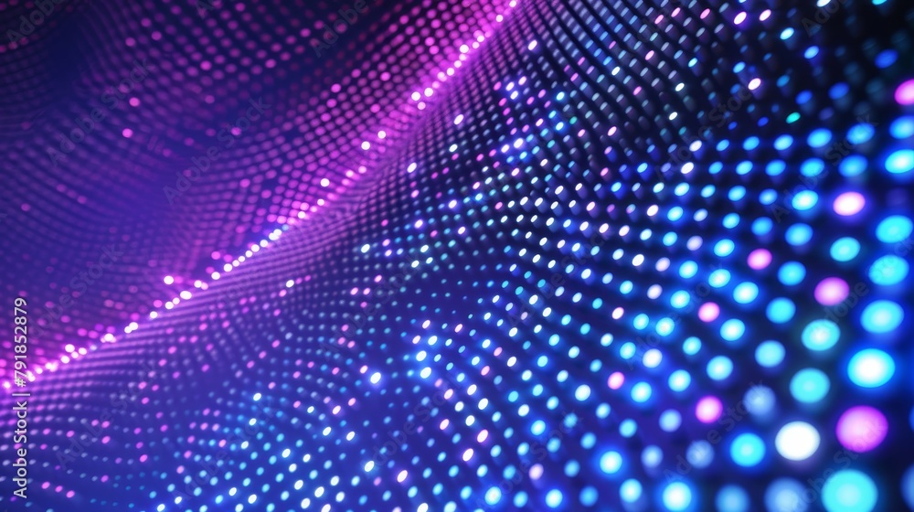 An illustration of curved cinema glittering diode pixel technology ...