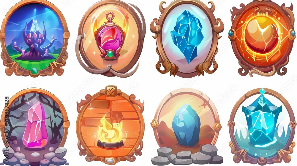 Cartoon halloween illustration of a magic spooky princess with a ...