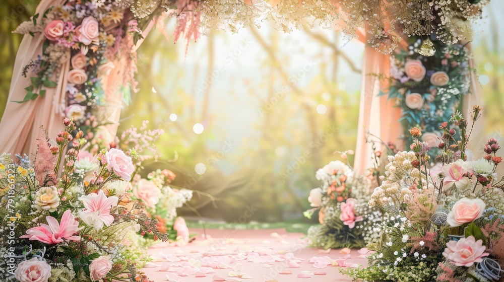 Wedding Outdoor Layout Scene Photography With Pictures Photo Background ...
