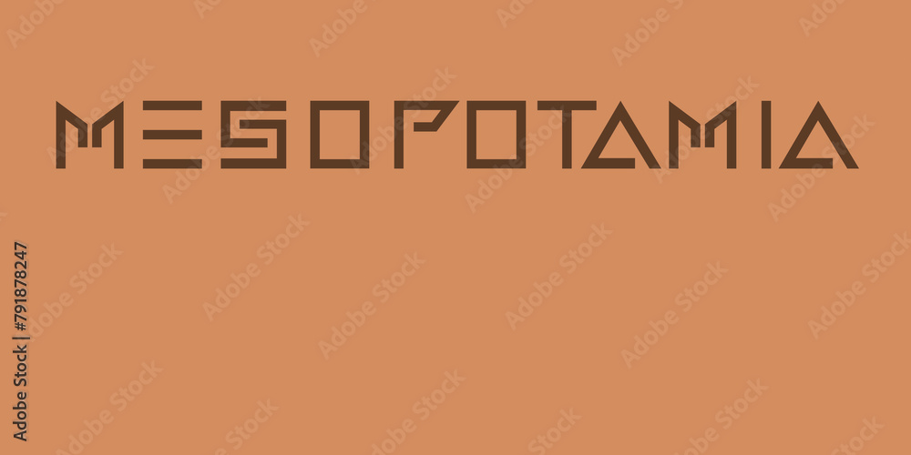 typical font of a Mesopotamian writing Stock Vector | Adobe Stock
