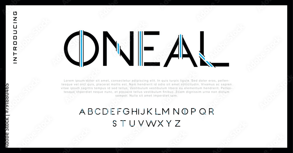 vector illustration. Stylish elegant vector composite font. set of ...