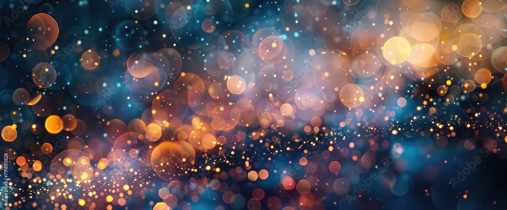 Background of different sizes of circles of different shades of the same color,Bokeh abstract ...