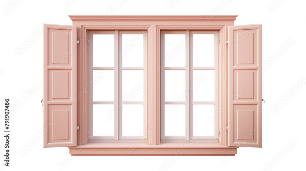 Open window frame isolated on transparent background, cut out, PNG ...