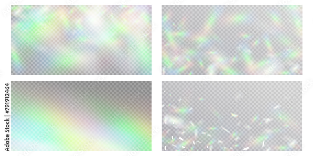 Blurred rainbow refraction overlay effect. Light lens prism effect on ...