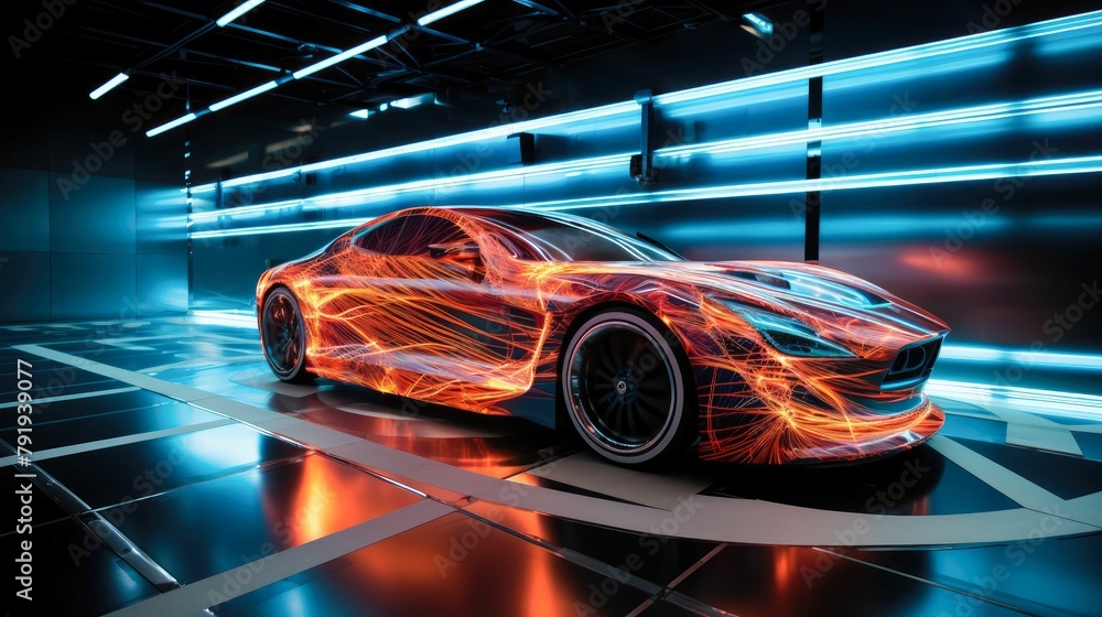 Efficient aerodynamics of a vehicle highlighted through a wind tunnel ...