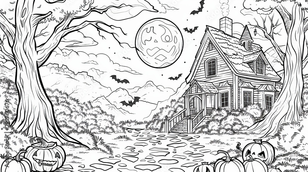 Holidays & Celebrations Coloring Book: A coloring page depicting a ...