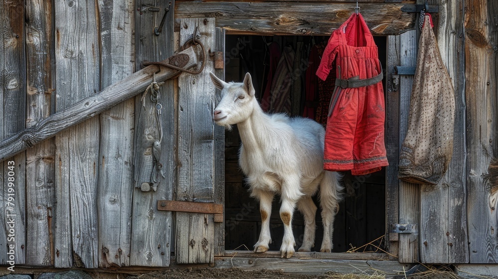 a Swiss countryside scene with a front-facing shot of a majestic ...