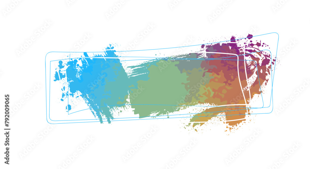 Colored blot object. hand drawing. Not AI, Vector illustration Stock ...