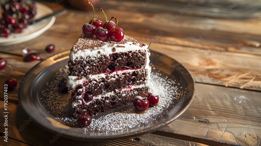Black Forest Cake, Germany, chocolate cake doused in a cherry syrup ...