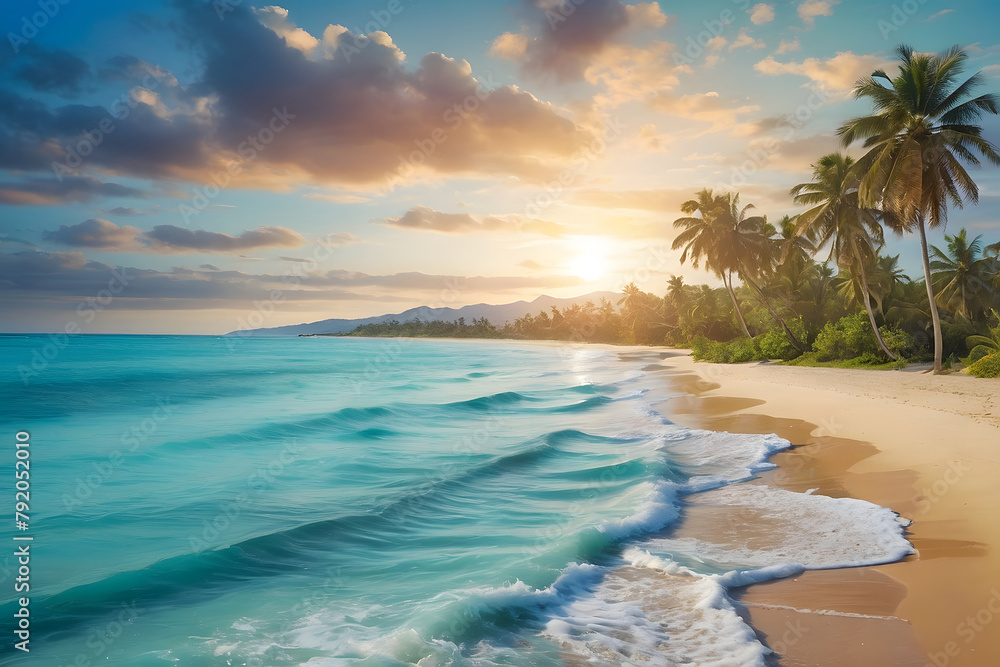 A stunningly realistic beach scene in 4K Ultra HD, with crystal clear ...