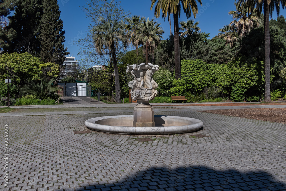 Triton Fountain (La fontaine des Tritons) in Nice Albert I Garden ...