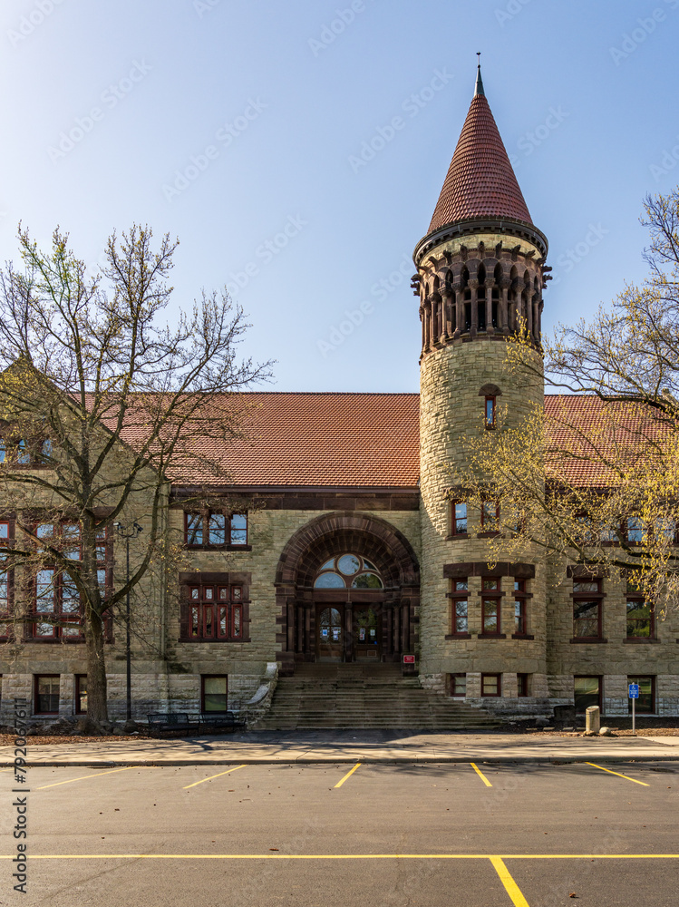 Facade of the historic Orton Hall built in 1893 and now an iconic ...
