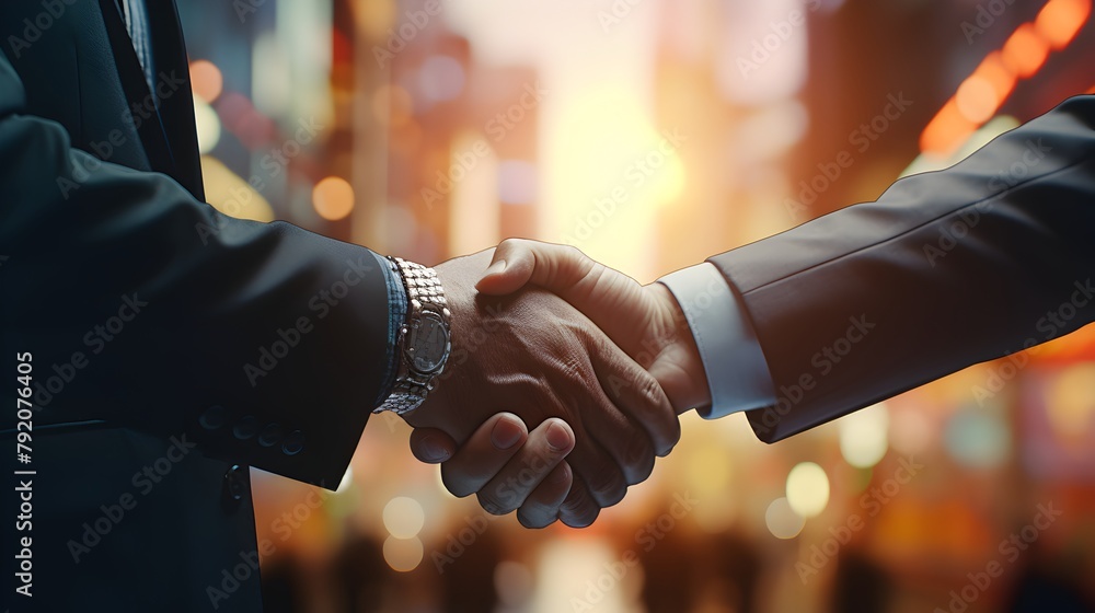 Immerse yourself in the business realm as two executives make a ...
