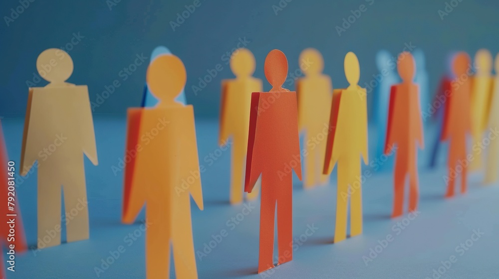 Community Friendship Teamwork Team - Group of Paper People with Copy ...