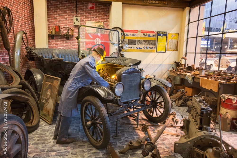Former car workshop from the beginning of the 20th century. Autoworld ...