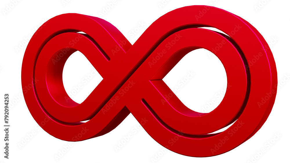 Infinity symbol 3d render isolated, black infinity icon 3d render ...