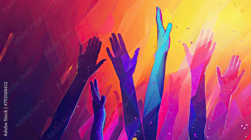 banner background National High Five Day theme, and wide copy space ...