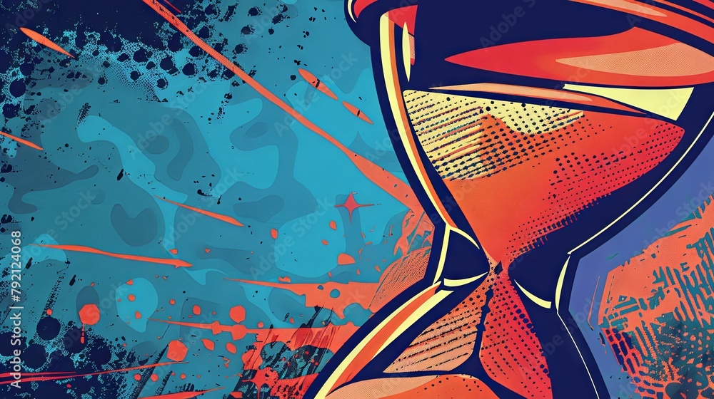 Cartoon hourglass time concept drawing painting art wallpaper ...