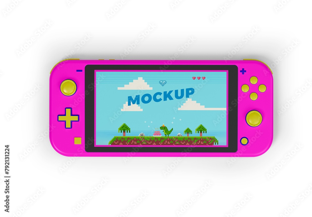 Handheld Game Console Mockup Stock Template | Adobe Stock