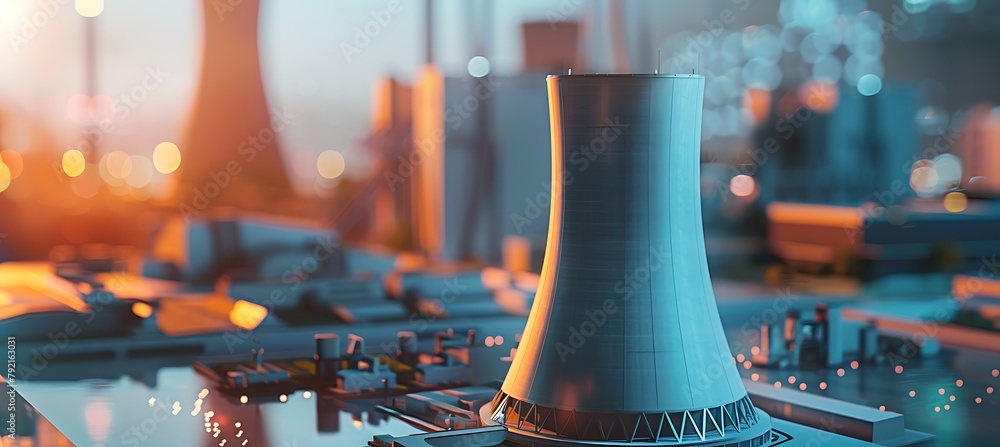 Cutting-edge Nuclear Reactor Technology: Ultra Wide Banner Illustrating ...