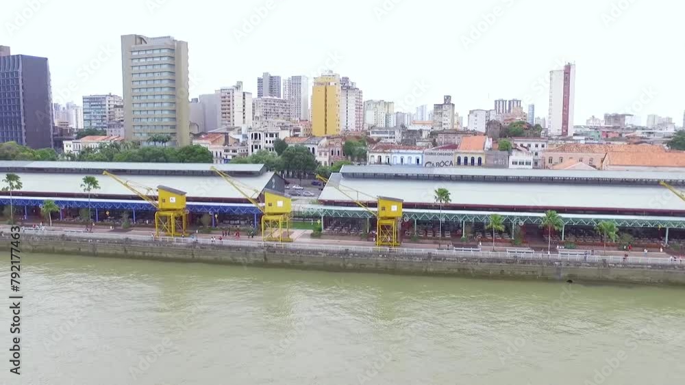 Vidéo Stock Sobrevôo na Estação das Docas em Belém do Pará no ano de ...