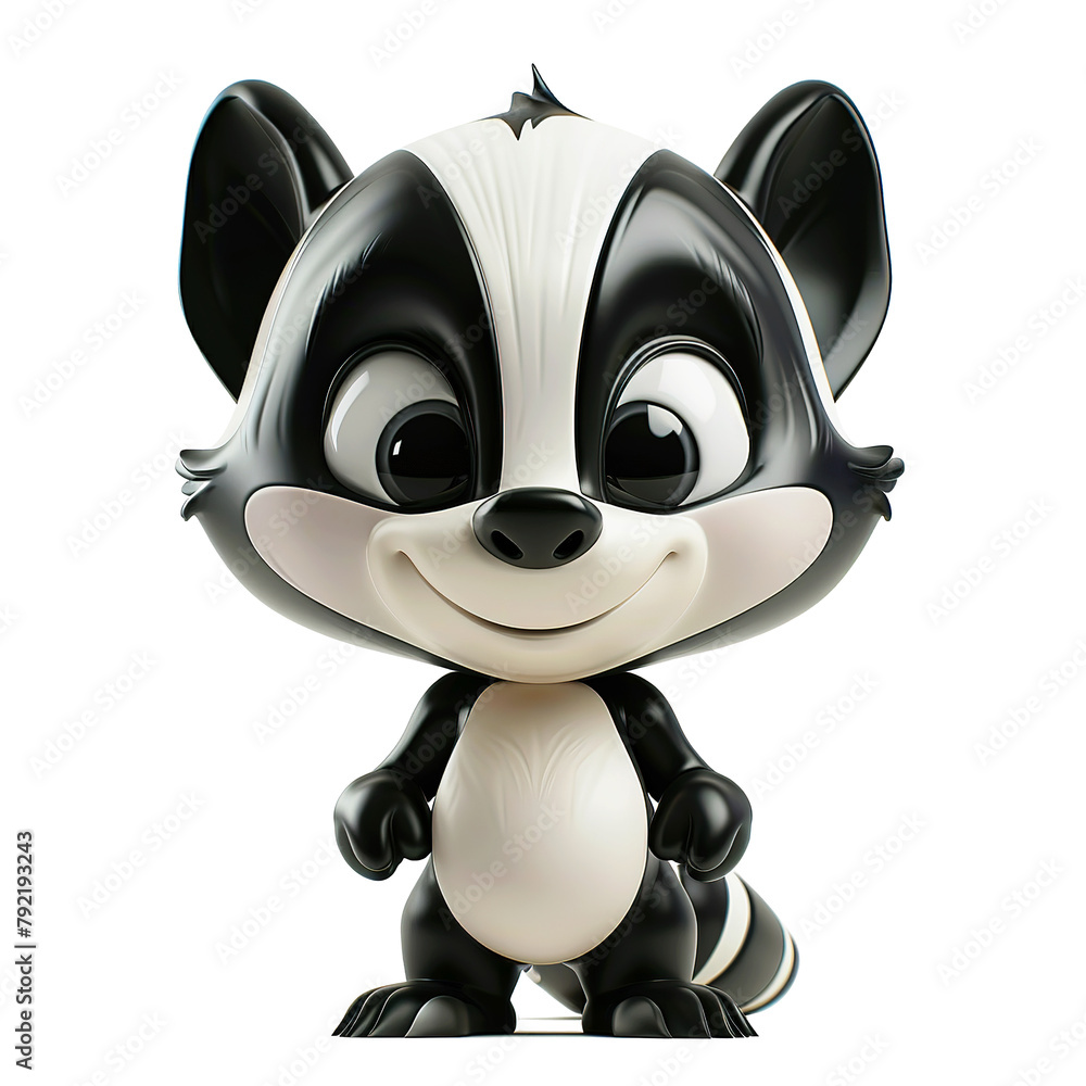 Cute Badger cartoon design. Chibi Badger cartoon Illustration Stock ...