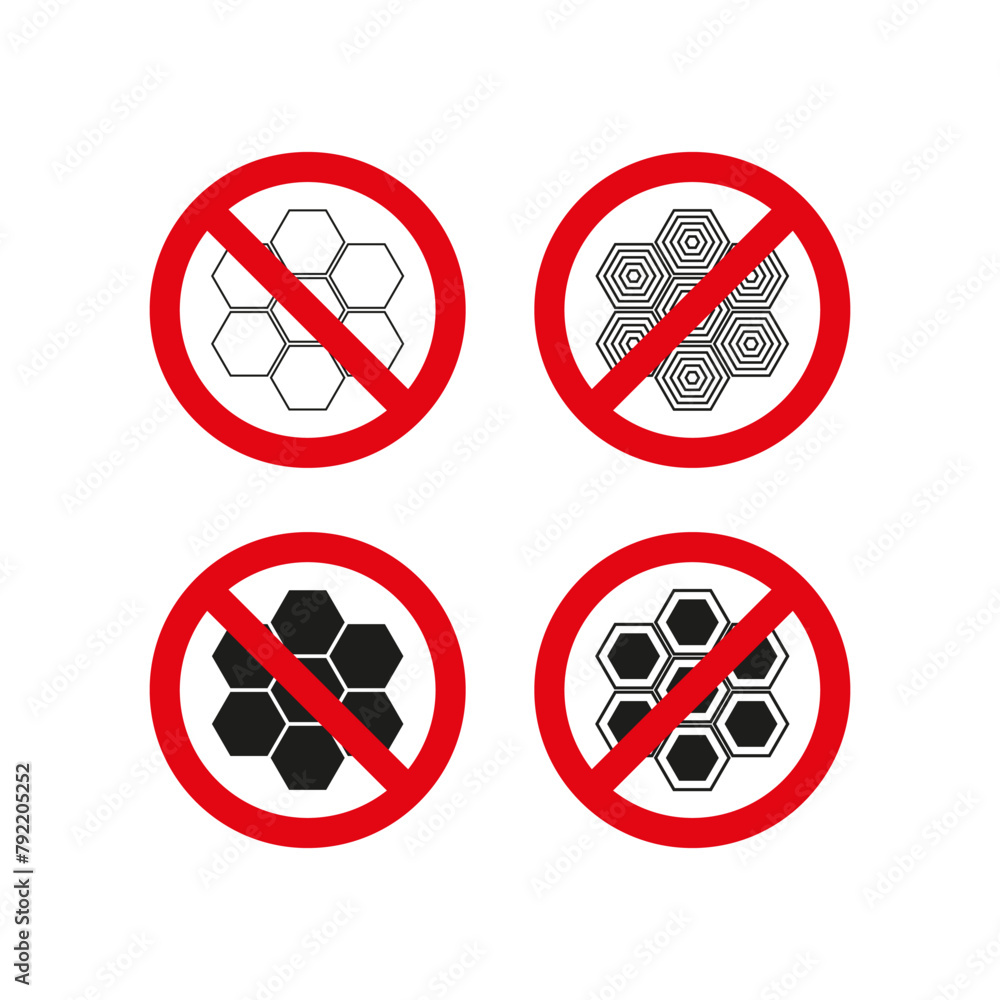 Set of no soccer play symbols. Prohibited football activity icons. No ...